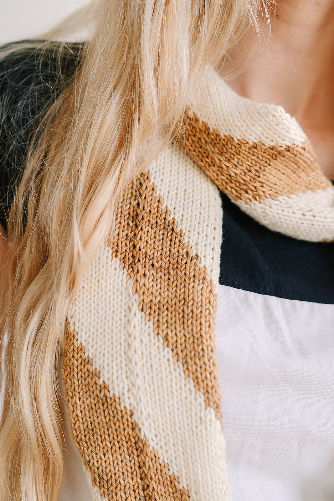 Cabana Stripe Skinny Scarf - I Like Knitting