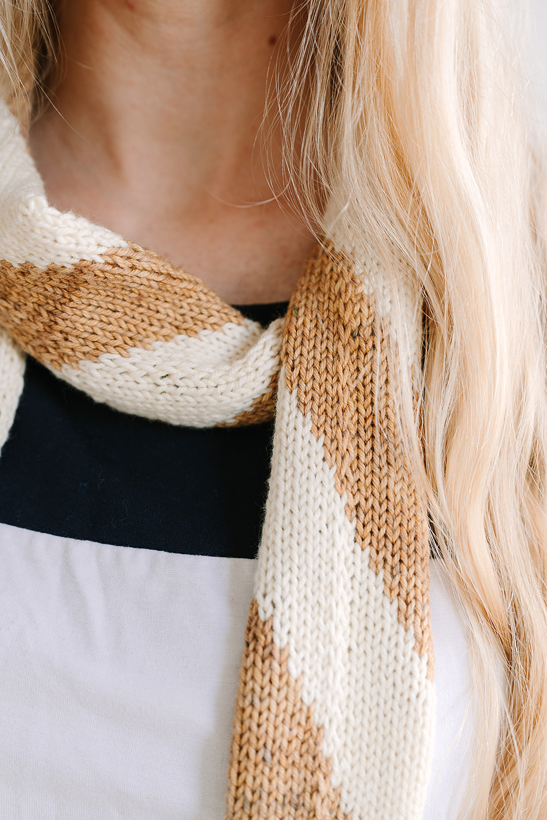 Cabana Stripe Skinny Scarf - I Like Knitting