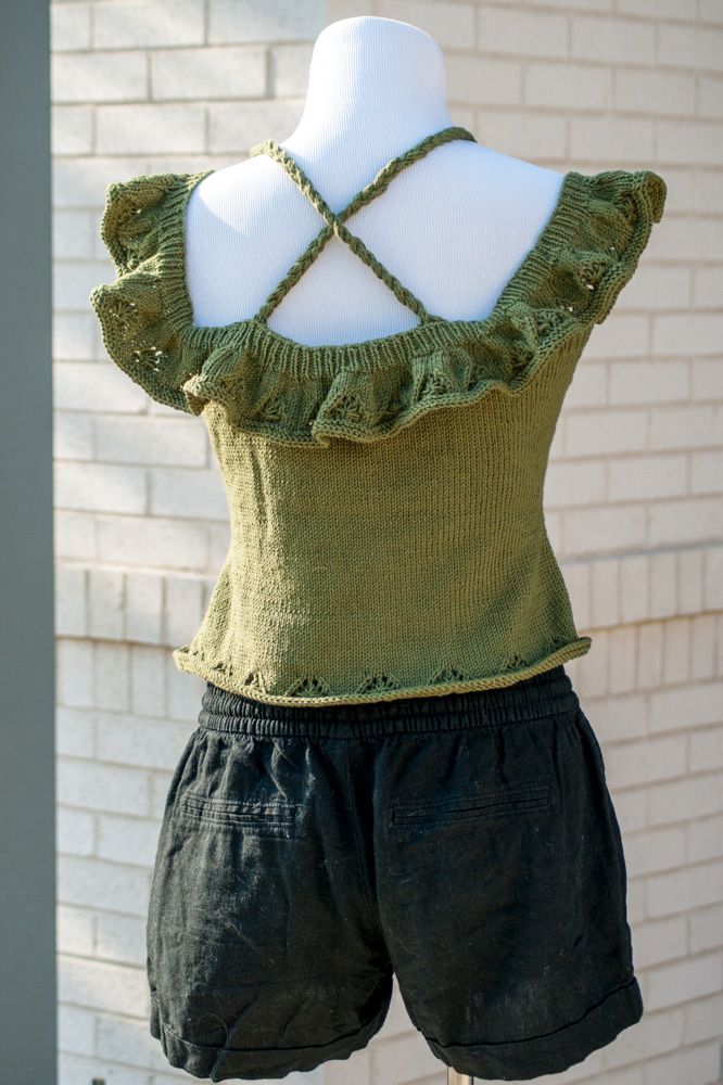 Palm Frond Flutter Top - I Like Knitting