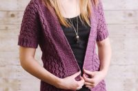 Open Front Lace Cardigan - I Like Knitting